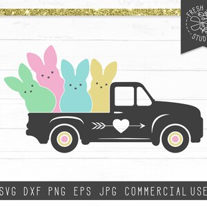 Easter SVG Truck Cut File for Cricut Easter Truck With Bunny - Etsy