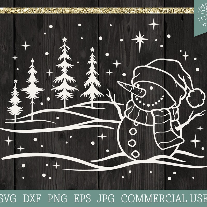 Winter Scene Svg - Etsy