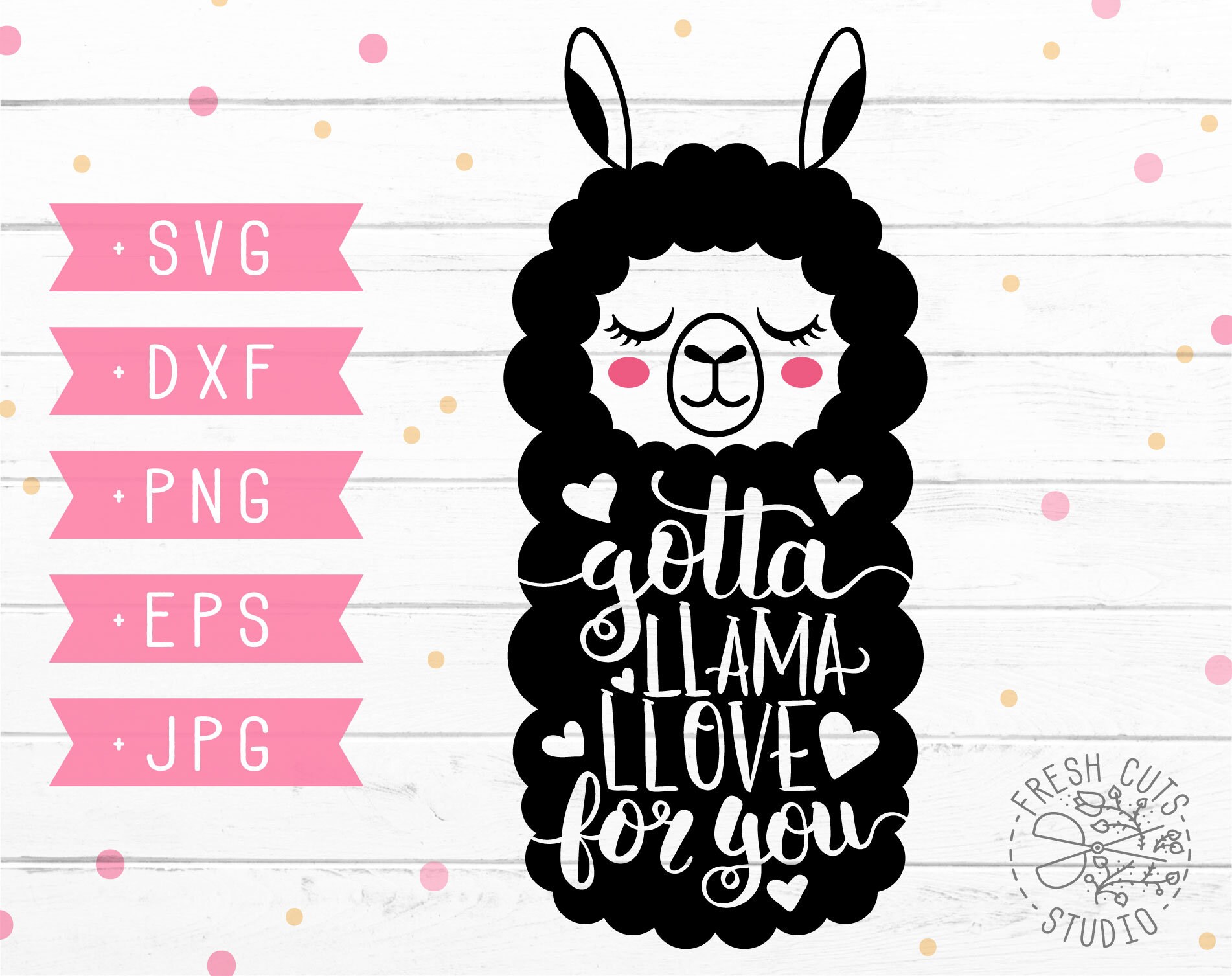 Llama Valentine SVG Llama Valentines Day Svg Cut File Gotta - Etsy