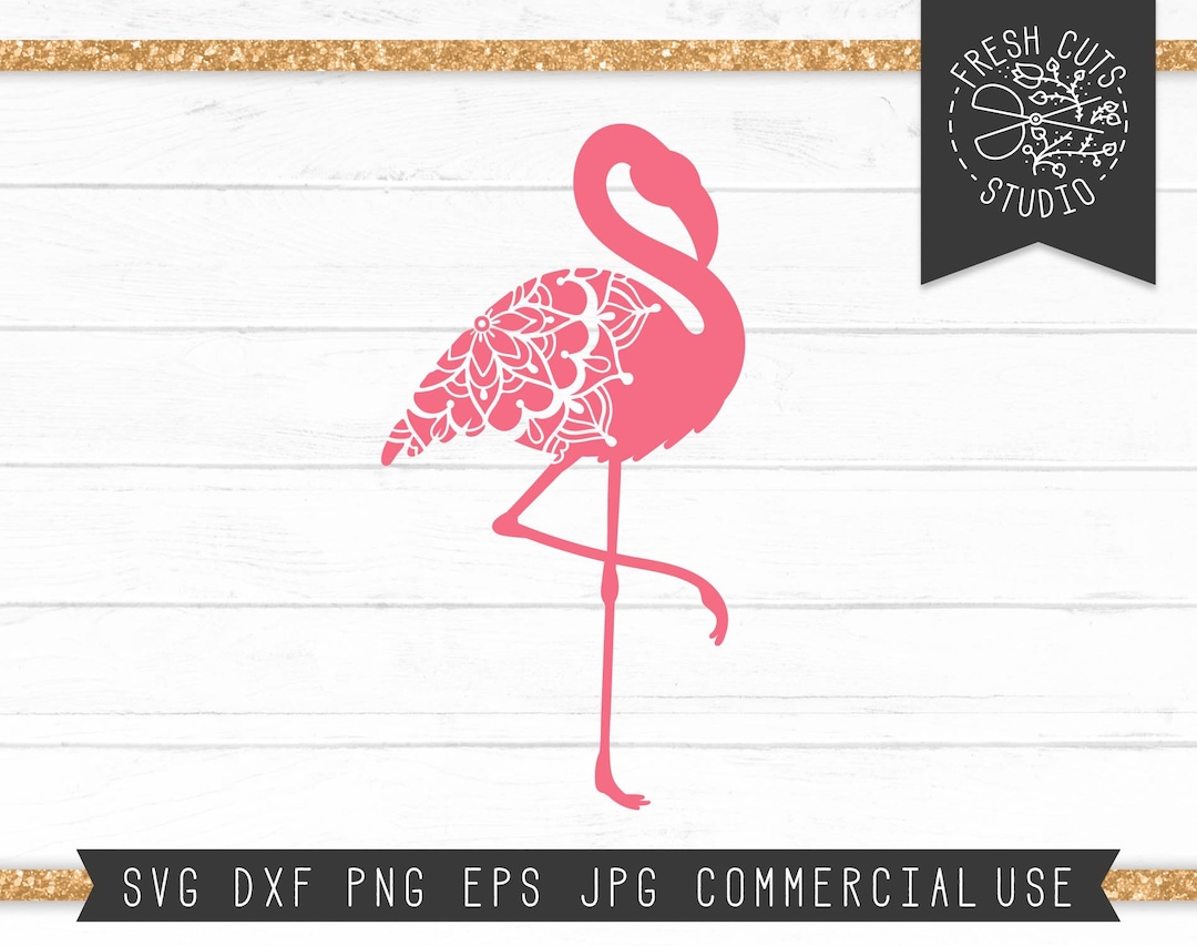 Mandala Flamingo SVG Cut File Design Instant Download, Files for Cricut ...