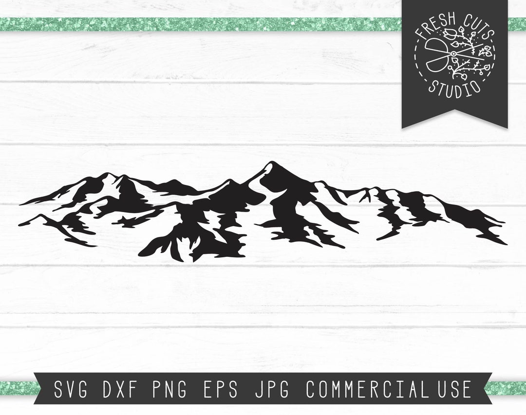 Rocky Mountains SVG Cut File for Cricut, Mountain Silhouette Svg ...