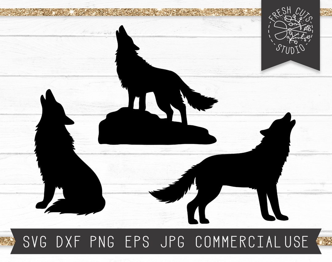 Wolf SVG Cut Files for Cricut, Wolf Silhouette SVG, Wolves Svg, Howling ...