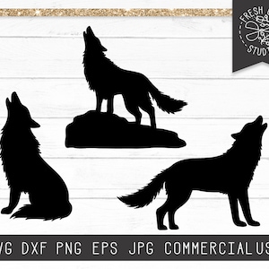 Wolf SVG Cut Files for Cricut Wolf Silhouette SVG Wolves - Etsy