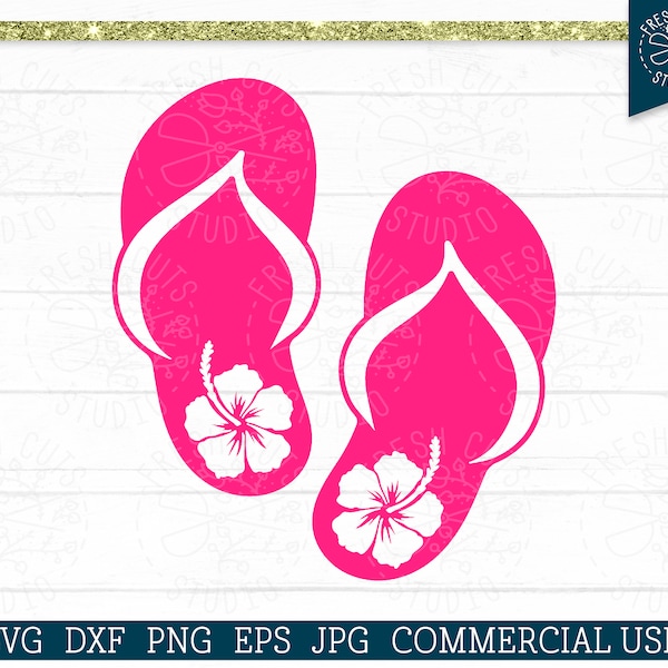 Flower Flip Flops - Etsy