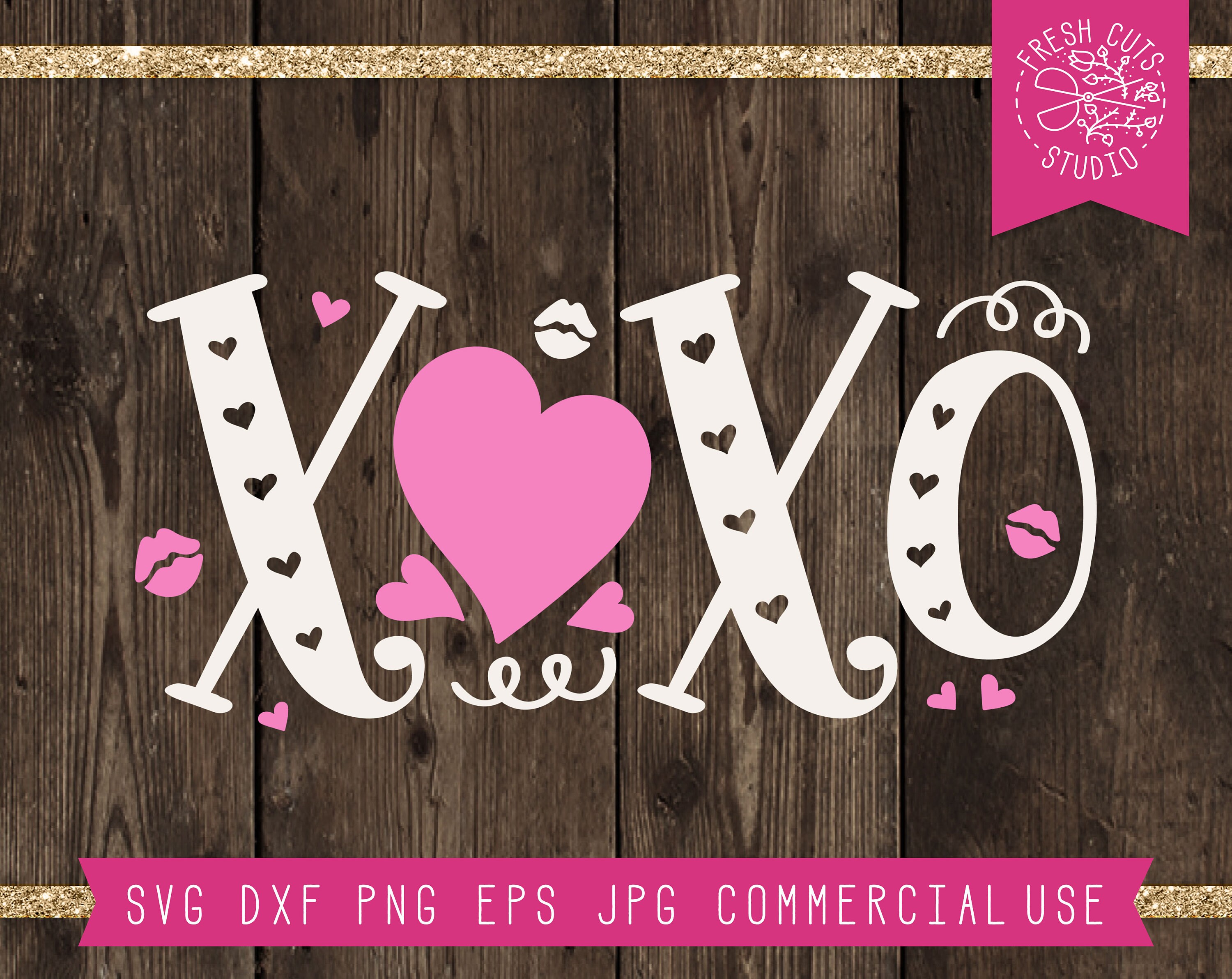 XOXO SVG File for Cricut Silhouette Valentine's Day SVG | Etsy