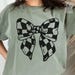 Checkered Bow Svg Cut File for Cricut, Coquette Check Bow, Hand Drawn ...