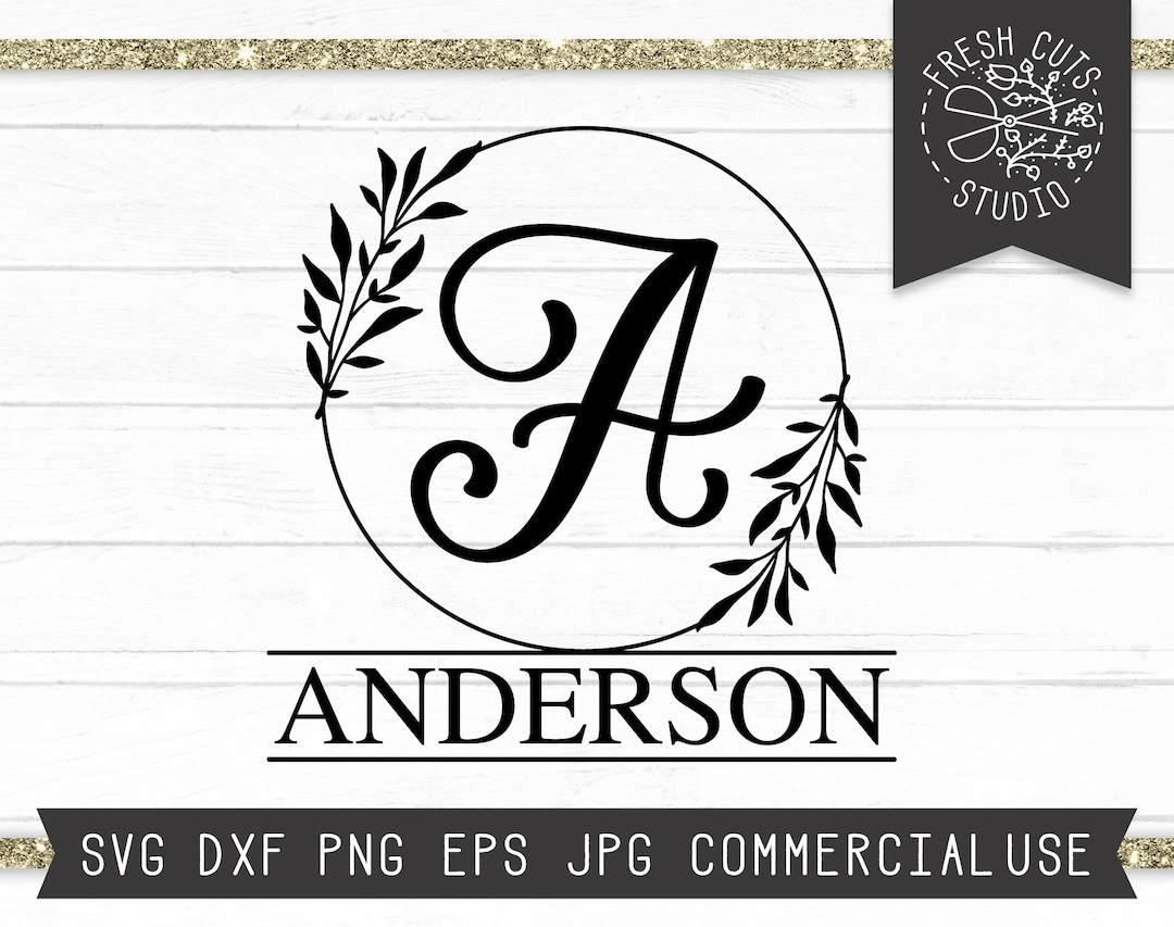 Monogram SVG File Instant Download, Monogram Letter Font Svg, Fancy ...