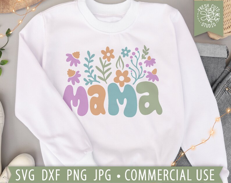 Retro Mama SVG Cut File Cricut Mom Svg Flower Mom Floral - Etsy