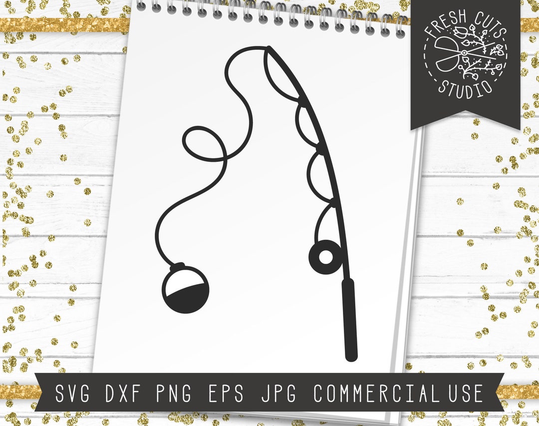 Fishing Pole SVG Cut Files Instant Download Digital Design Cricut ...