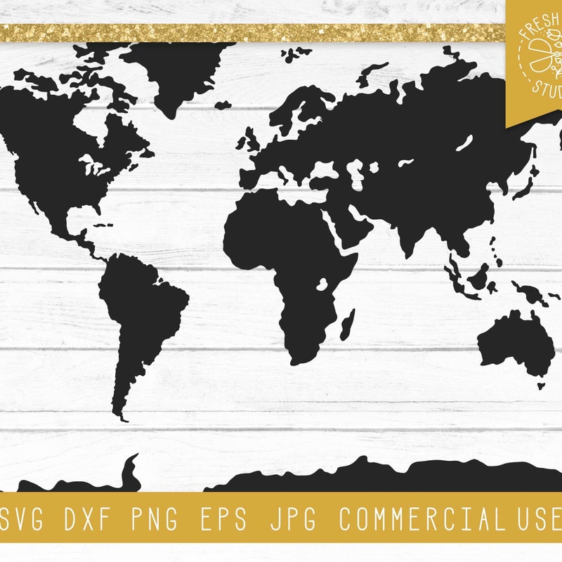 World Map Stencil - Etsy