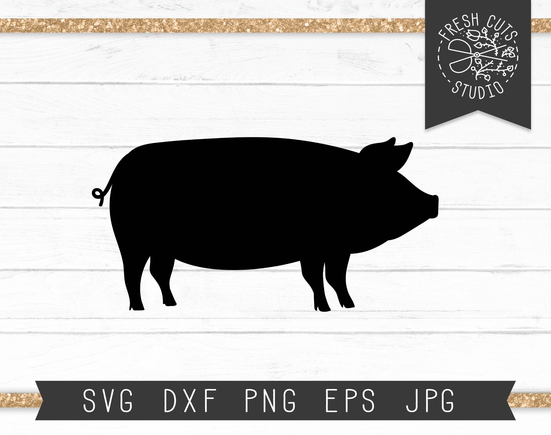 Hog SVG Cut File Digital Design Farm svg Pig Silhouette svg | Etsy