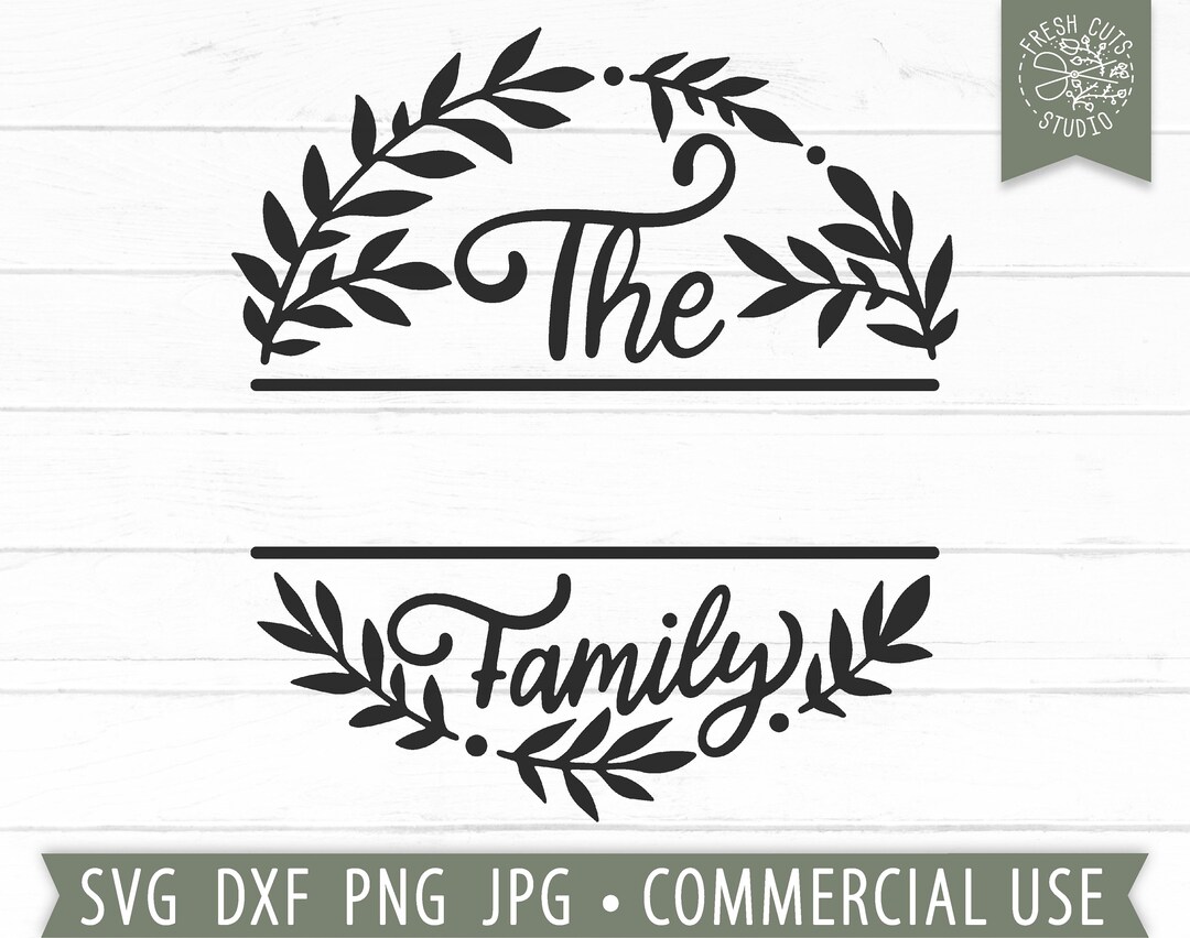 Family Name Frame SVG Cut File Family Split Frame Rustic - Etsy