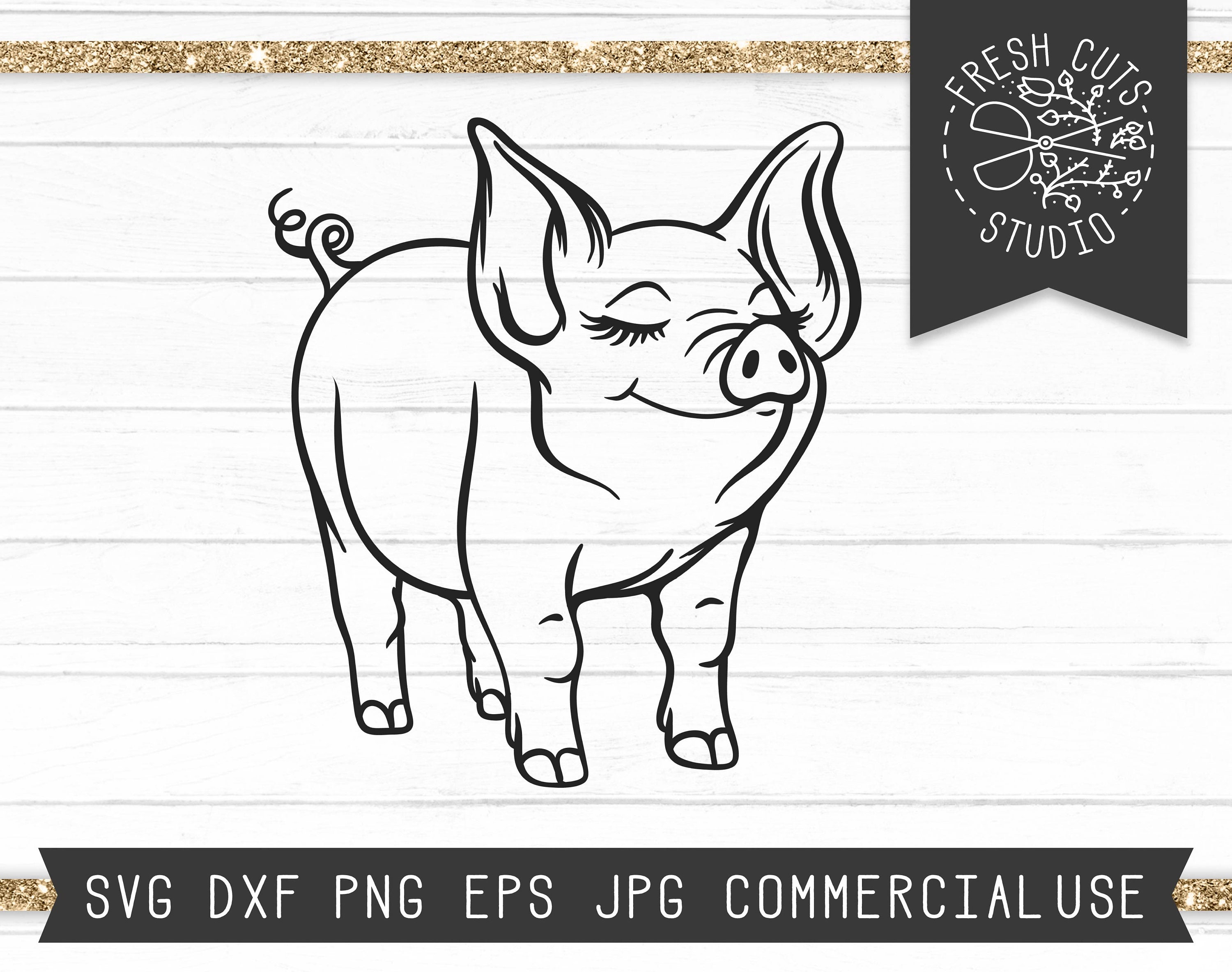 Pig SVG Cut File Hand Drawn Pig Svg Piglet Svg Baby Pig - Etsy Canada