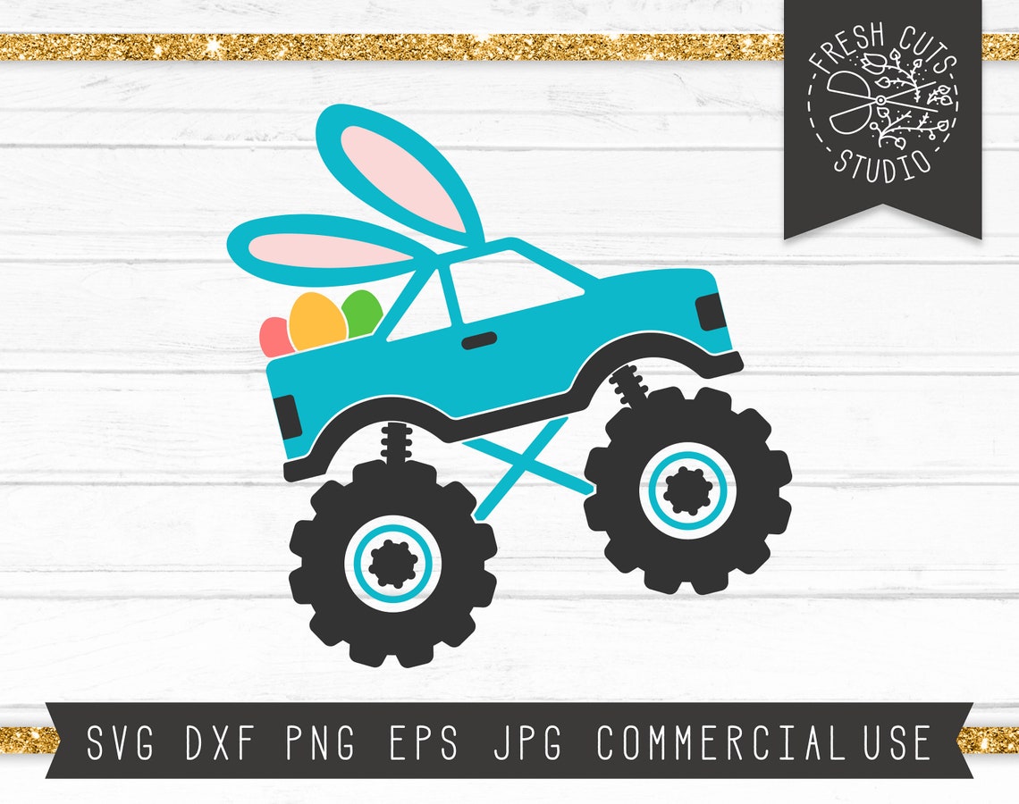 Easter Monster Truck SVG for Boys Easter Bunny Svg Egg Truck - Etsy