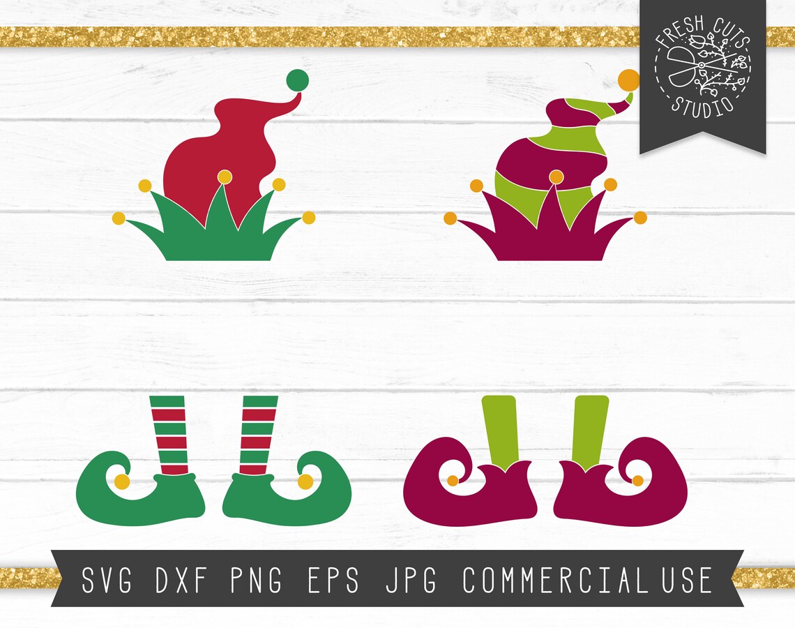 Elf Svg Cut File, Christmas Elf Monogram Frame Svg, Split Frame Svg ...
