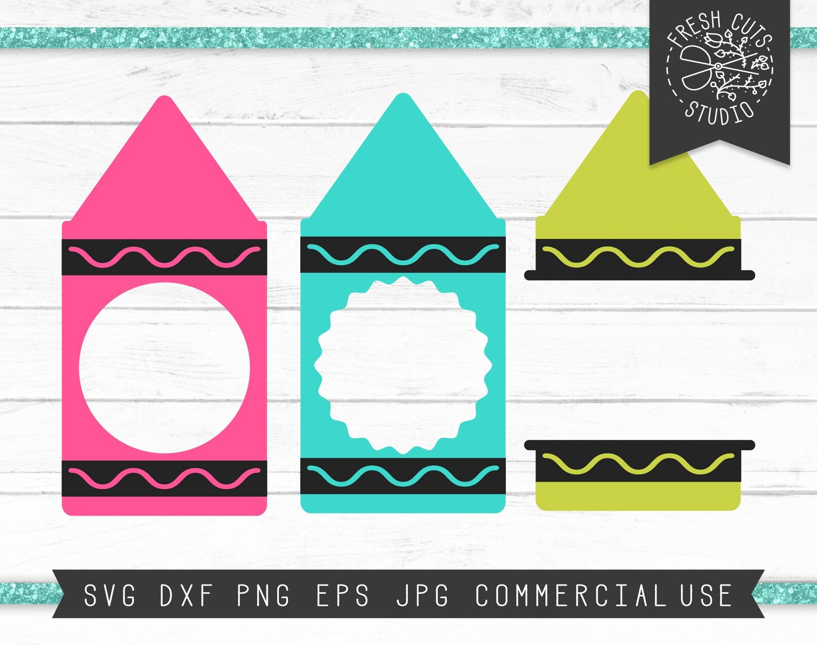 Crayon SVG Teacher Monogram Frame SVG Cut Files Crayon | Etsy