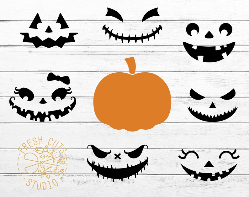 Jack O Lantern Svg Cut Files, Pumpkin Svg, Jack O Lantern Design Kit ...