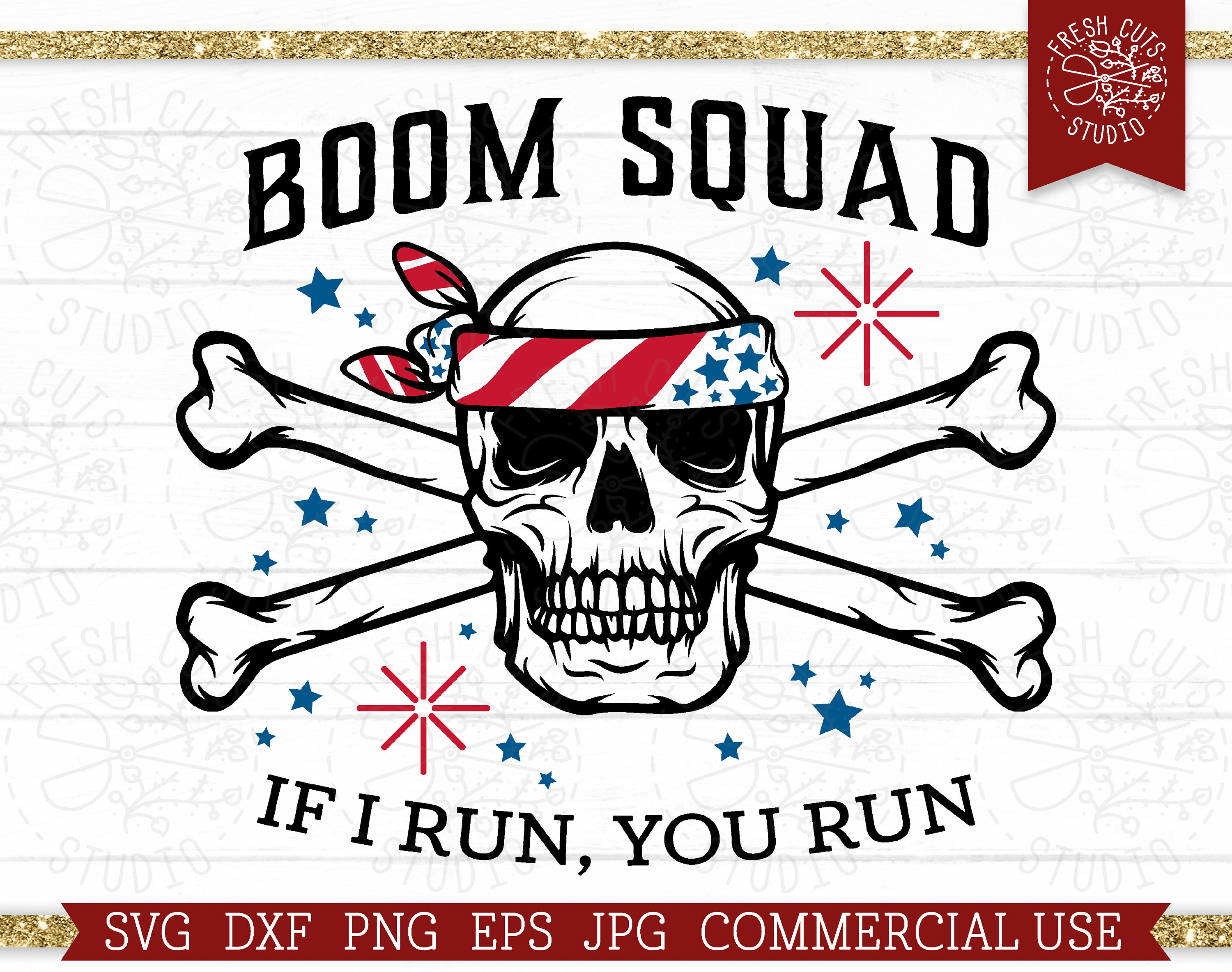 Boom Squad SVG Funny 4th of July Fireworks Saying If I Run - Etsy