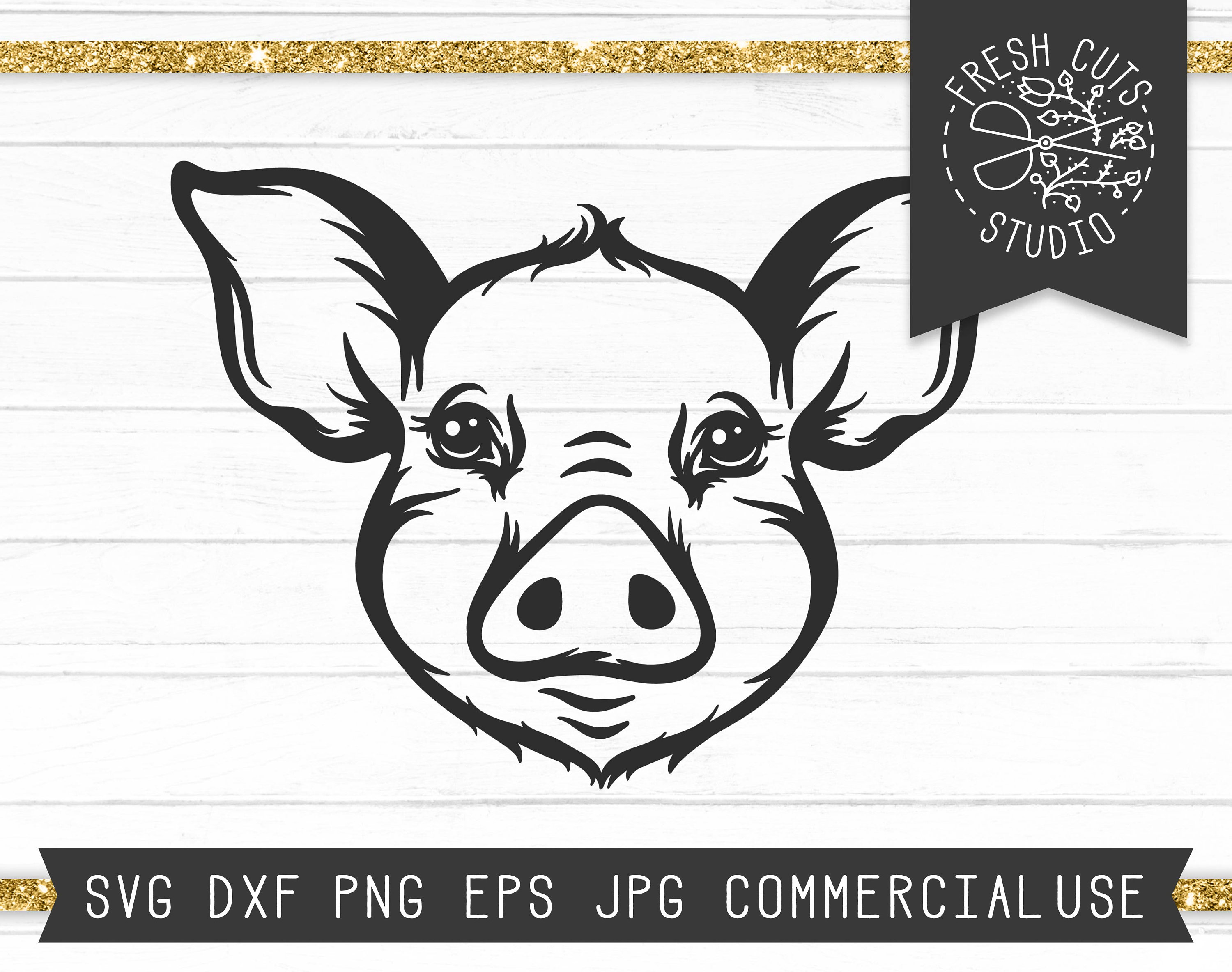 Pig Face SVG Hog Svg Pig Svg Pig Cut File Piglet Face Svg | Etsy