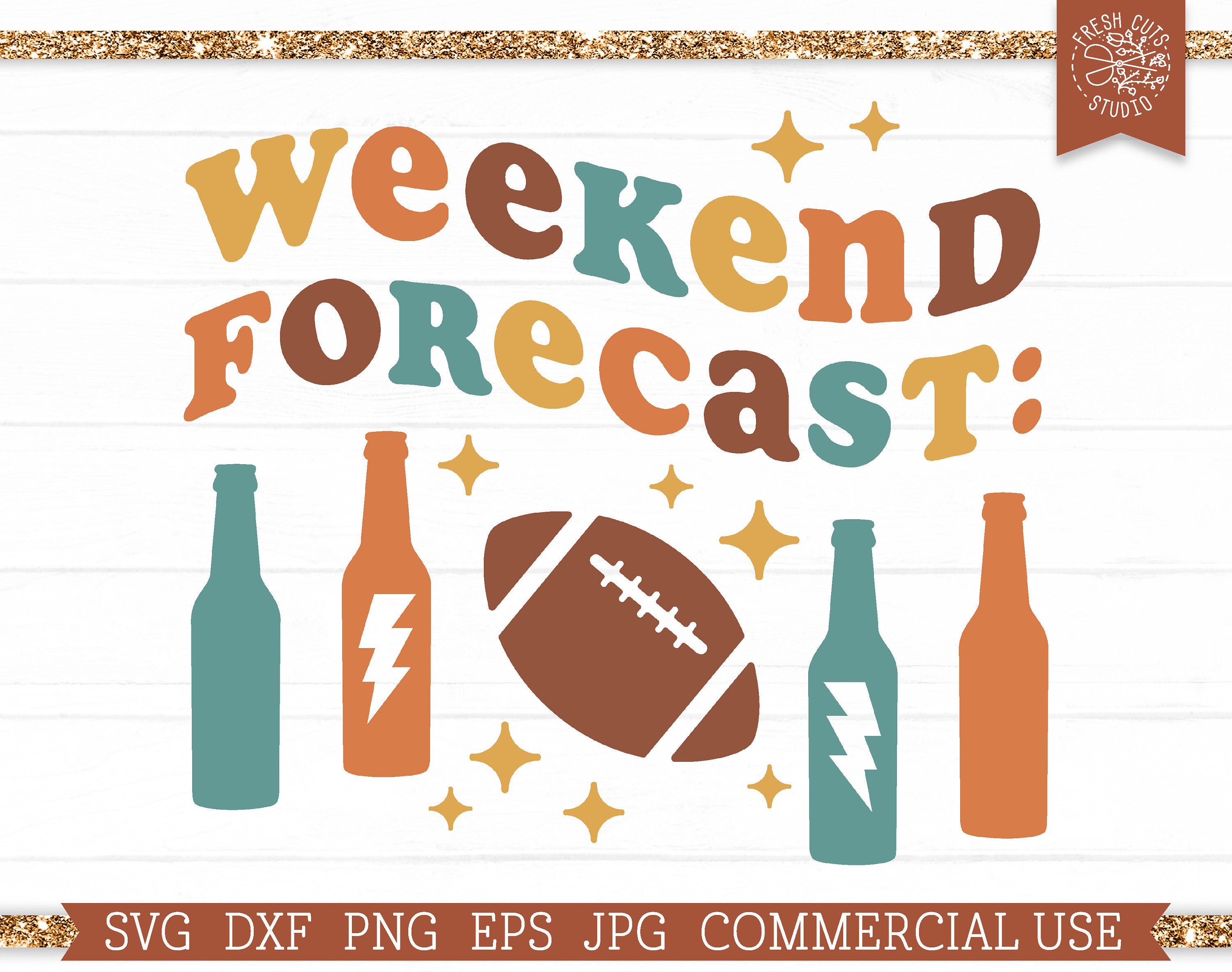 Weekend Forecast SVG Cut File for Cricut Football Svg Beer - Etsy