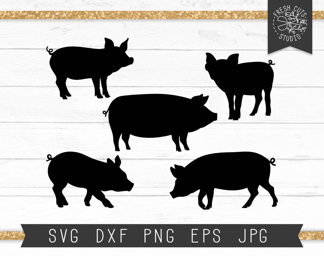 Pig SVG Files, Pig Cut Files for Cricut, Instant Download, Pig ...