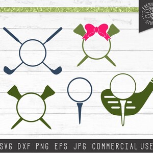 Golf Monogram SVG Cut Files for Cricut, Golfing Silhouettes, Golf Club ...