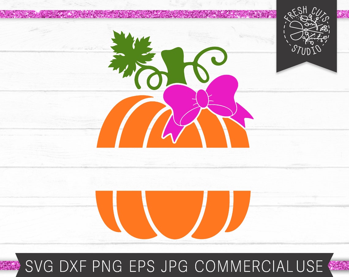 Cute Pumpkin SVG Split Monogram Frame Pumpkin Split Frame SVG - Etsy