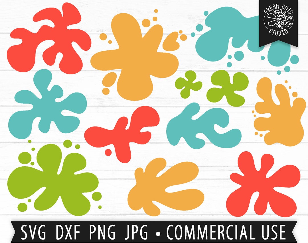 Splats SVG Cut File, Cow Spots Svg, Paint Splatters Svg, Blob, Png ...