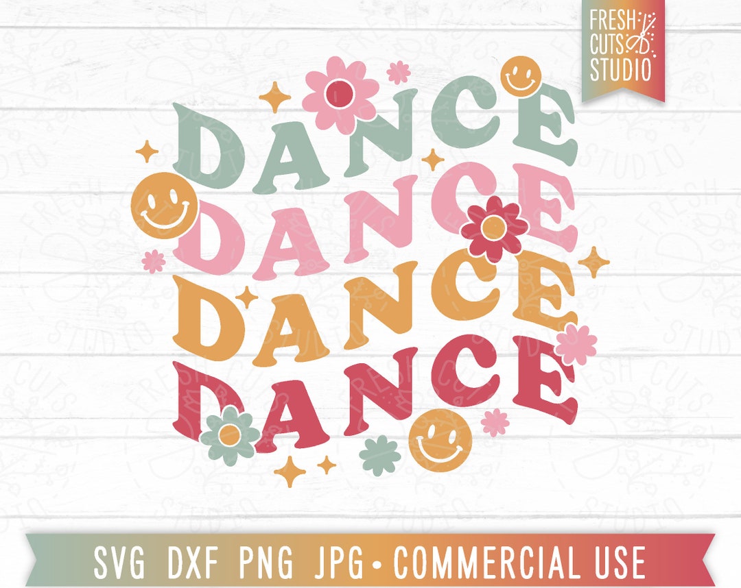 Dance SVG Cut File, Retro Dance PNG for Sublimation, Dancer Sublimation ...