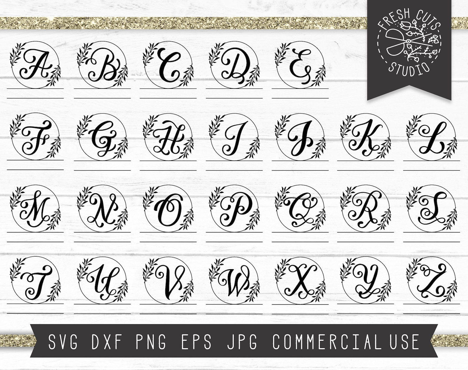 Monogram SVG File Instant Download, Monogram Letter Font Svg, Fancy ...