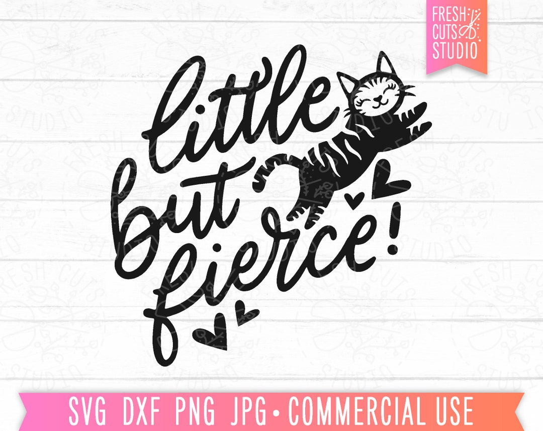 Little but Fierce SVG Sassy Girl Cut File, Funny Girl Quote Svg, Girls ...