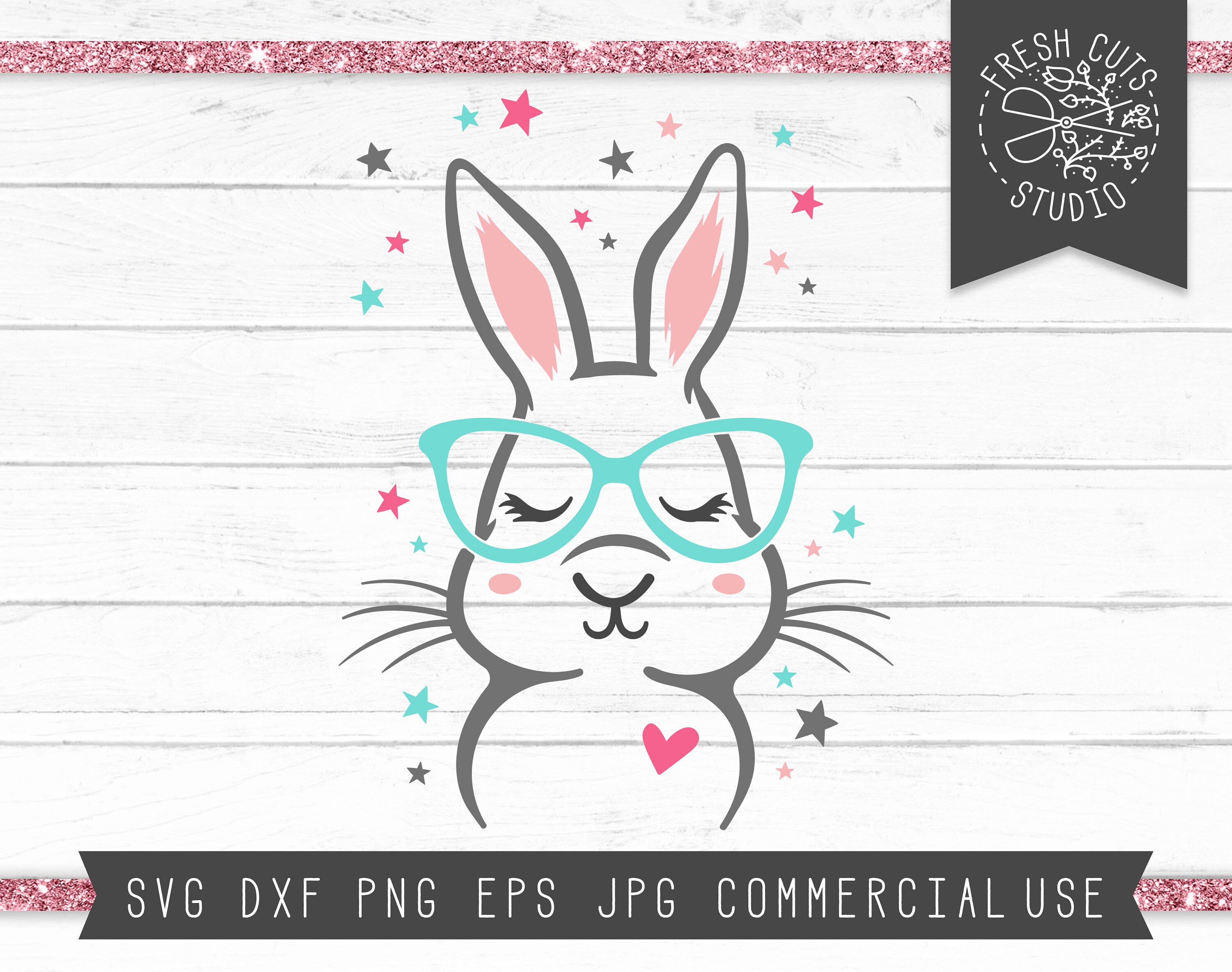 Cute Bunny Clipart Rabbit SVG Rabbit Face Bunny Face SVG Cut File ...