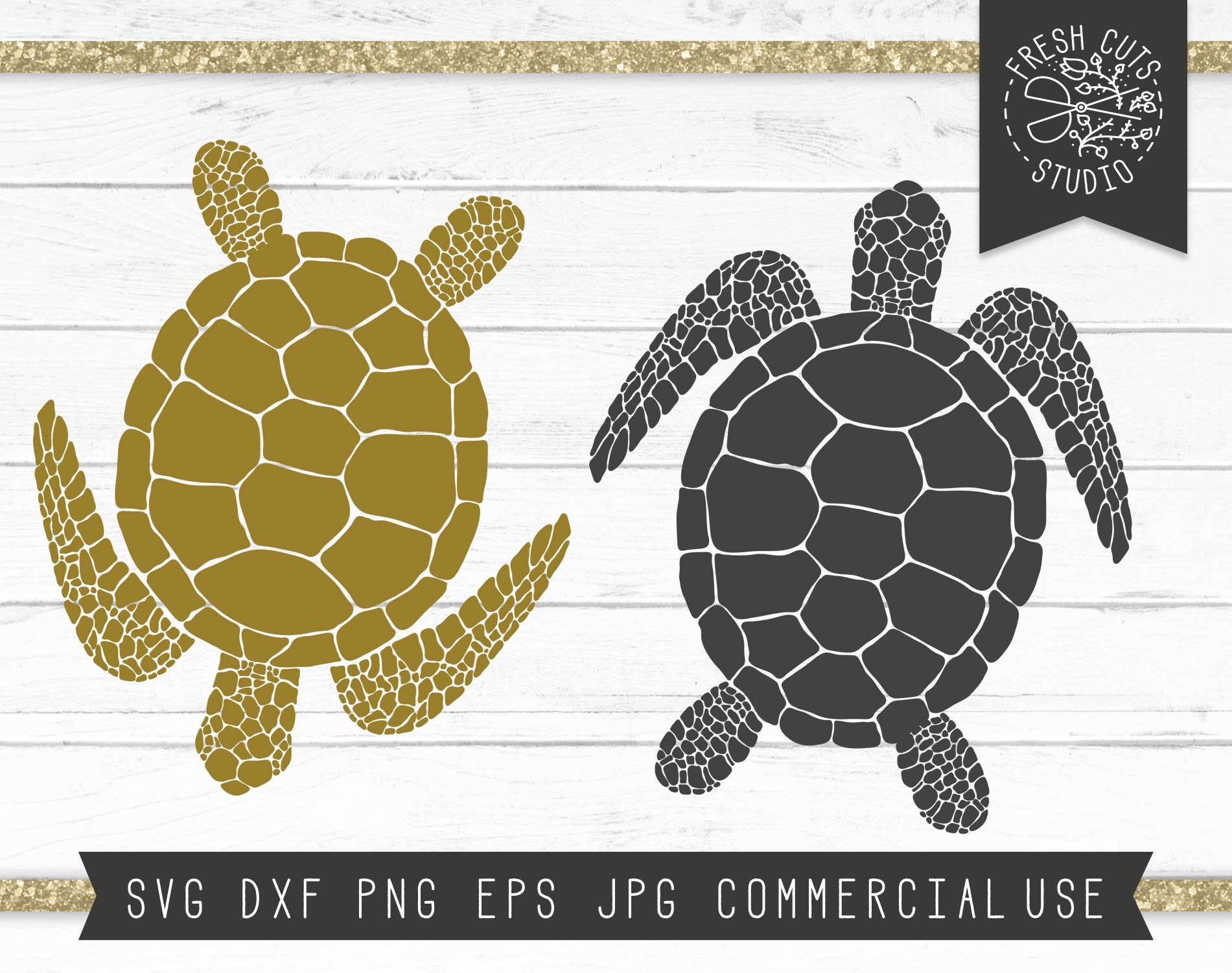 Sea Turtle SVG Cut File Instant Download Ocean Animal Beach | Etsy