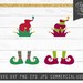 Elf Svg Cut File, Christmas Elf Monogram Frame Svg, Split Frame Svg ...