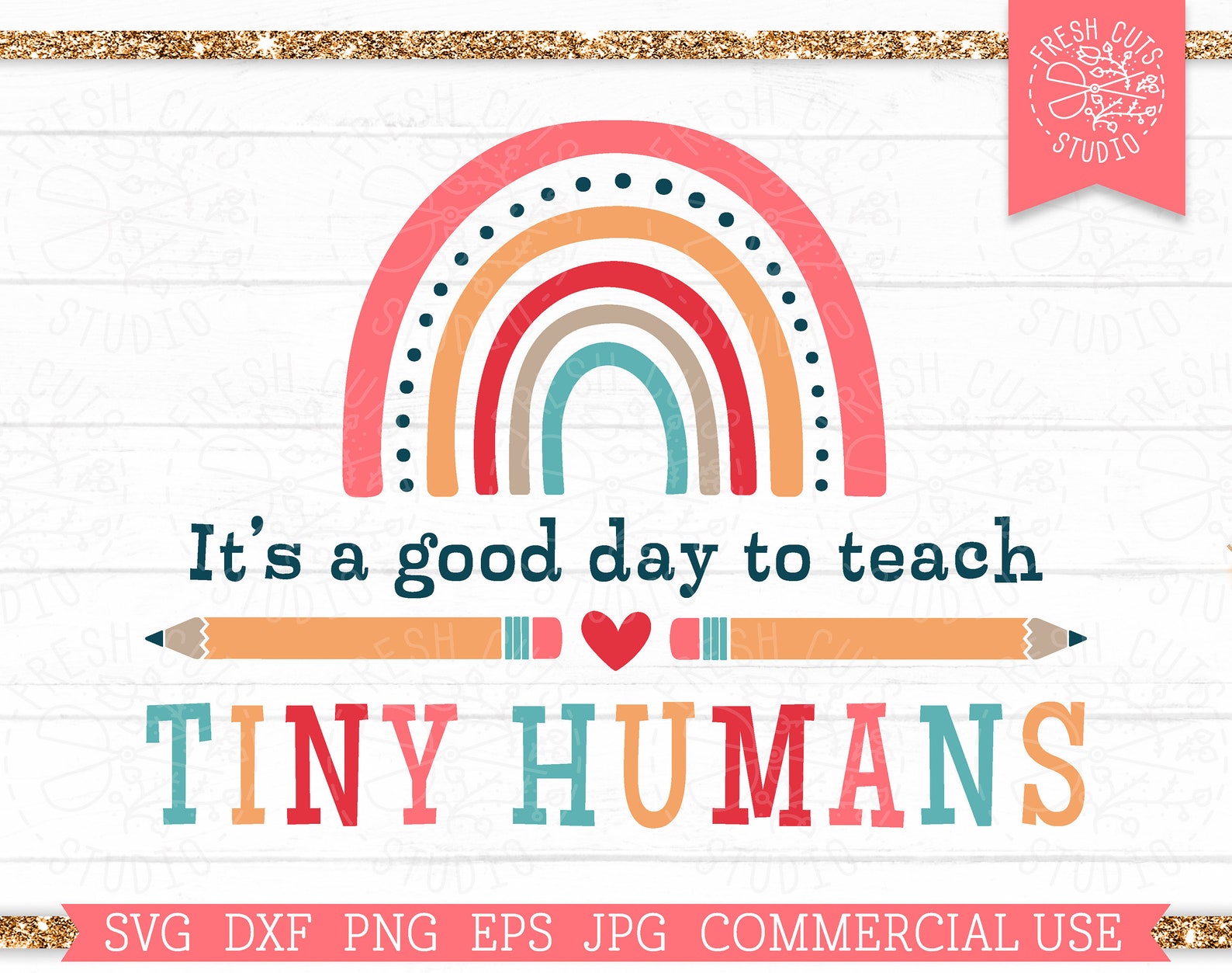 It's a Good Day to Teach Tiny Humans SVG Rainbow Teacher - Etsy