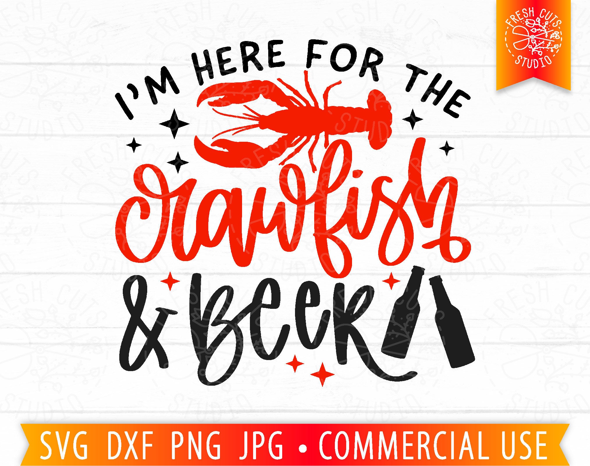 Here for the Crawfish and Beer SVG Crawfish Boil Svg Funny - Etsy