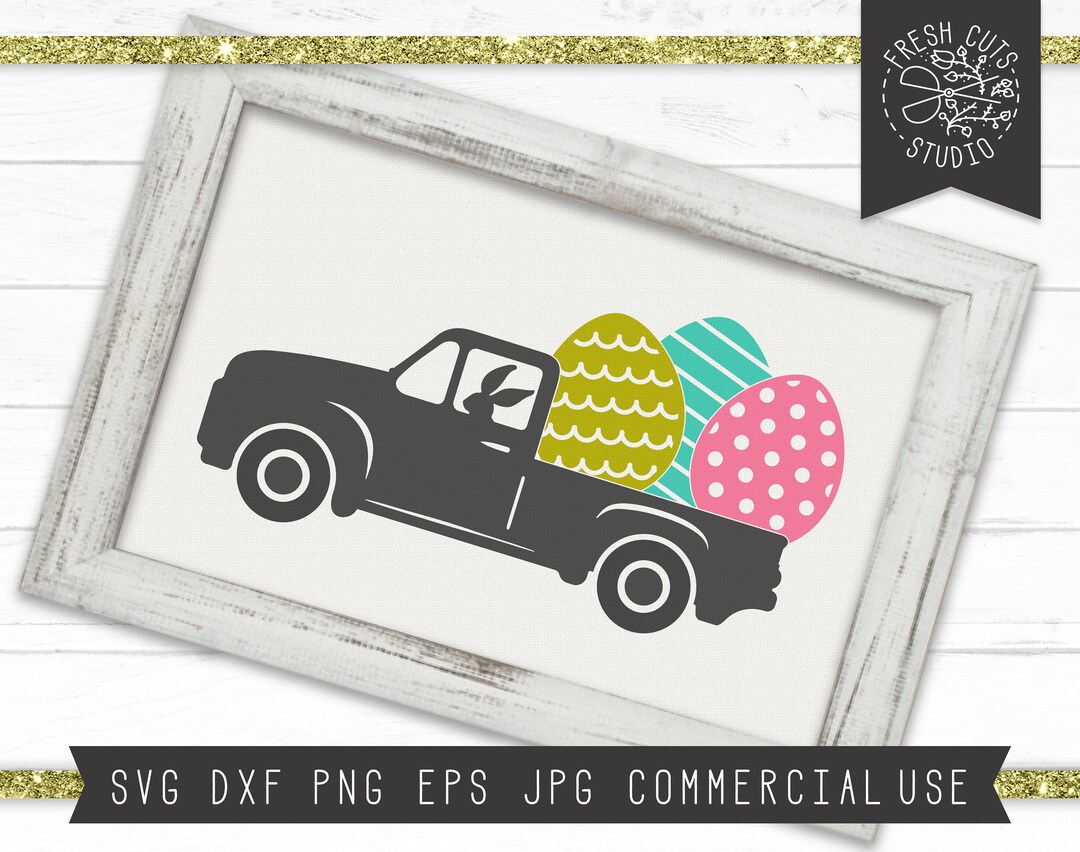 Easter Truck SVG Cut File for Cricut, Easter Egg Truck Svg, Easter Egg ...