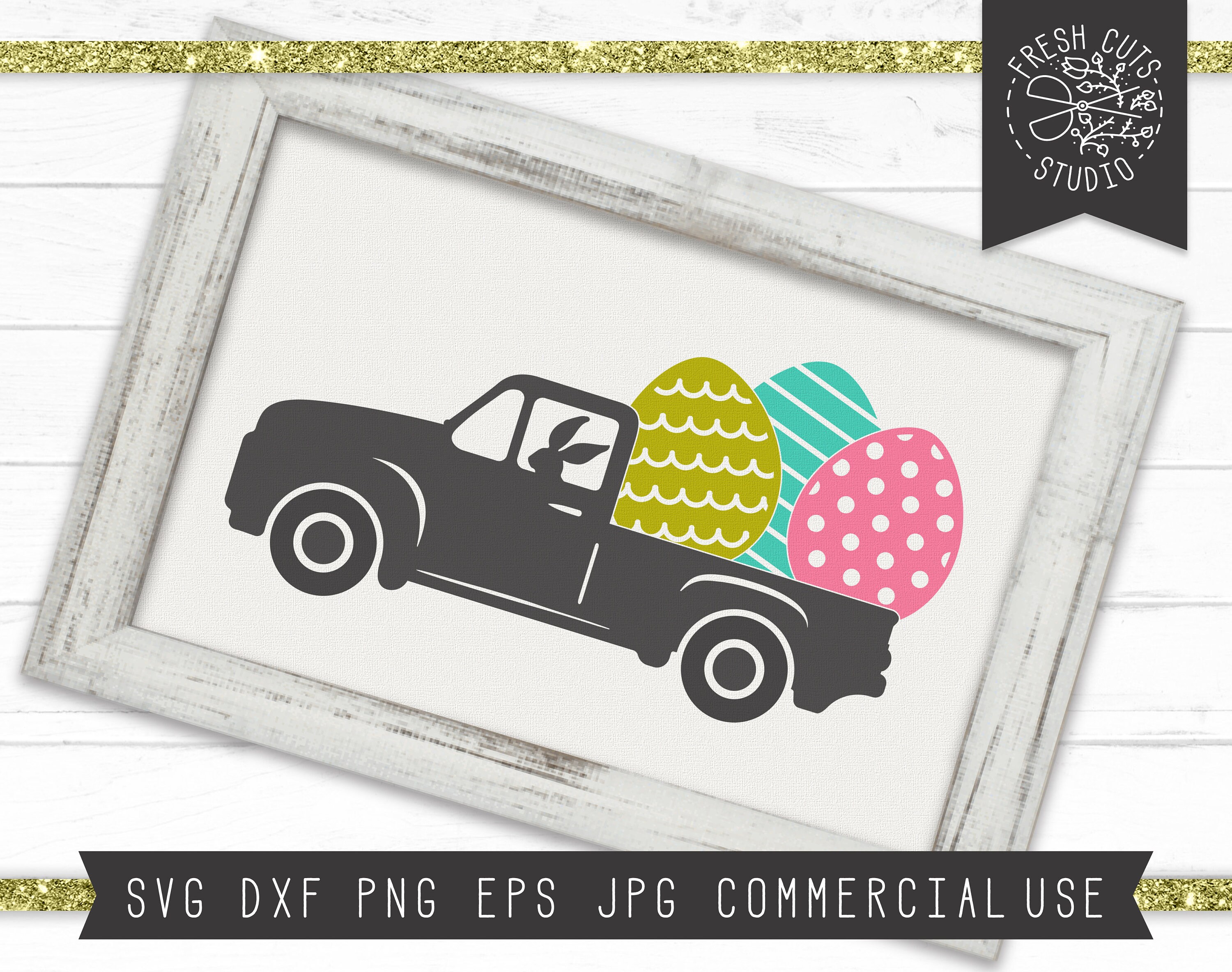 Easter Truck SVG Cut File for Cricut Easter Egg Truck Svg | Etsy