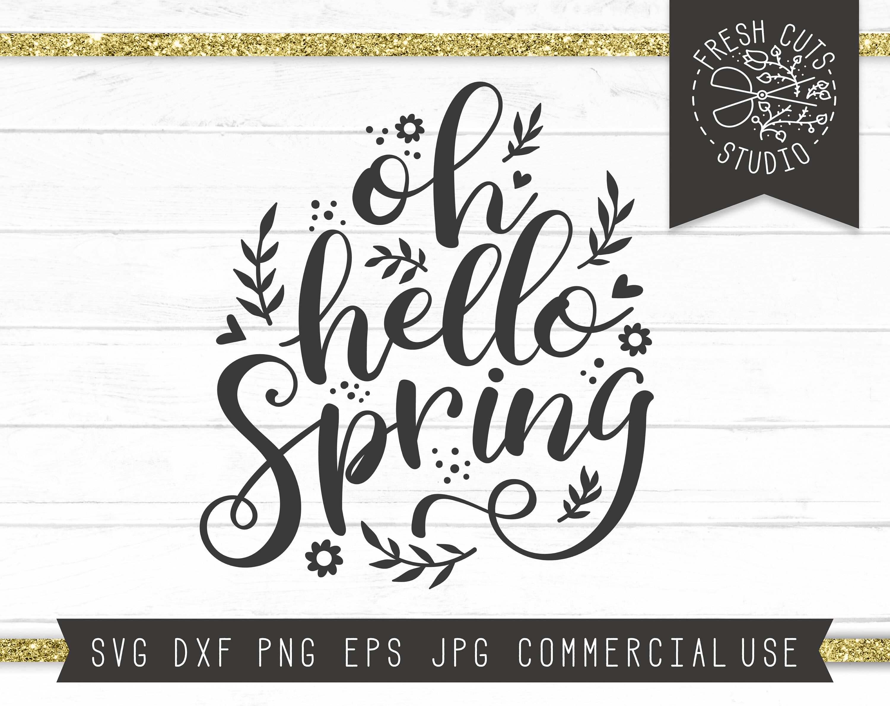 Spring SVG Instant Download Oh Hello Spring Svg Hand - Etsy