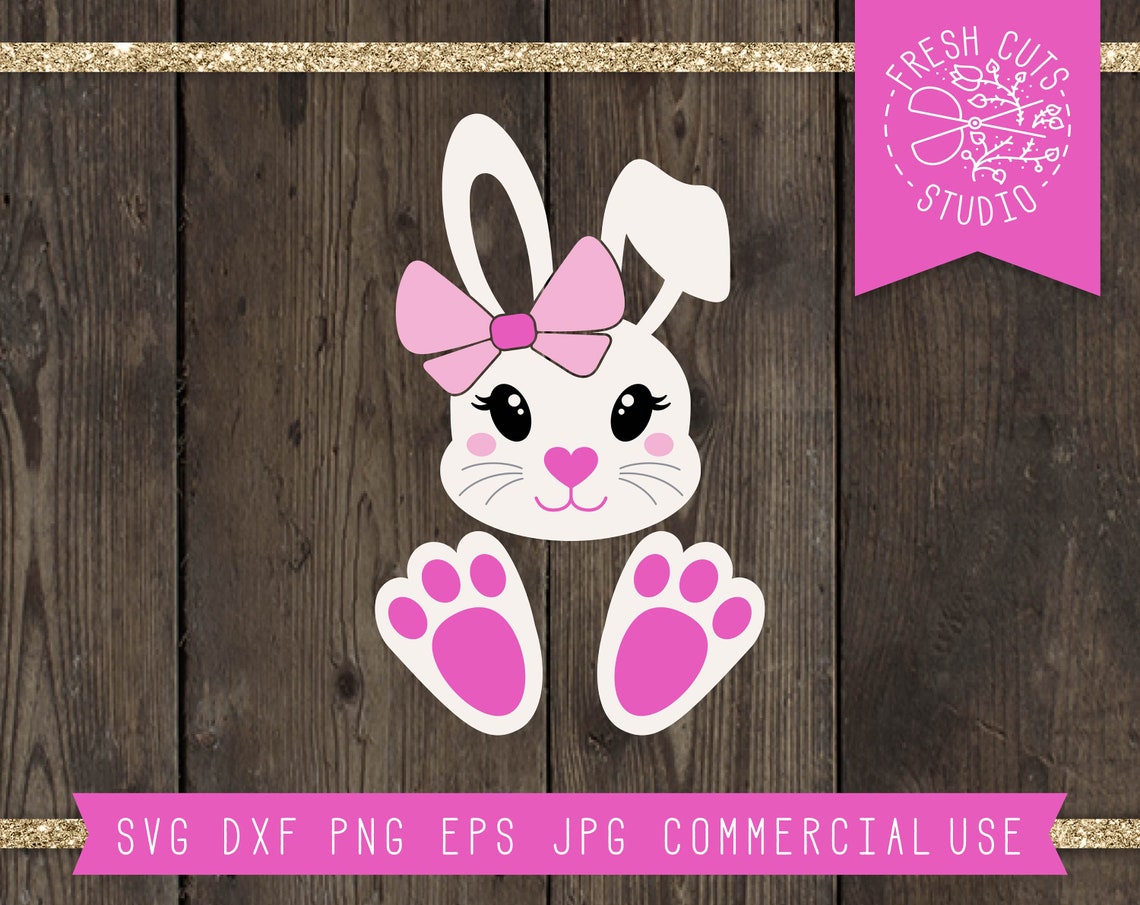 Easter Girl Bunny SVG Easter SVG File Bunny Rabbit SVG Cut - Etsy