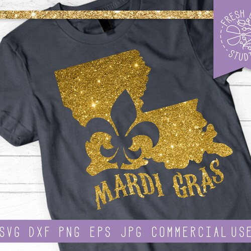Mardi Gras SVG Cut File Louisiana Svg Louisiana State Svg | Etsy