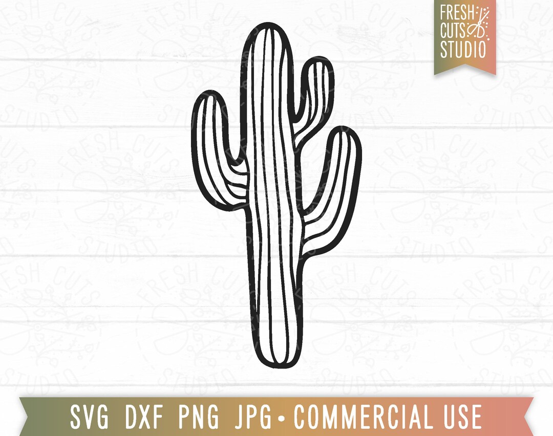 Cactus SVG Cut File, Cactus Clipart Image, Cactus Sublimation Designs ...