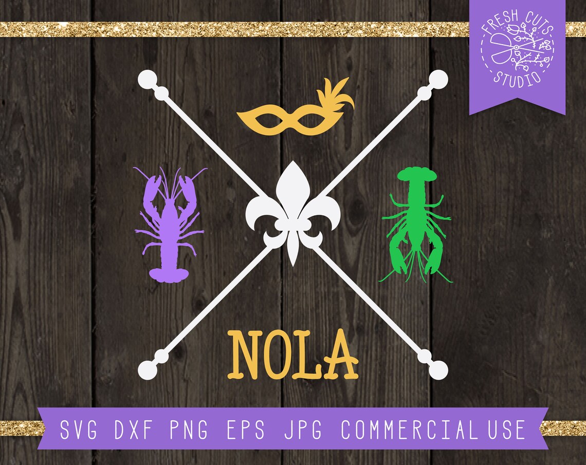 Mardi Gras SVG NOLA Svg Instant Download New Orleans Svg, Lousiana Svg ...