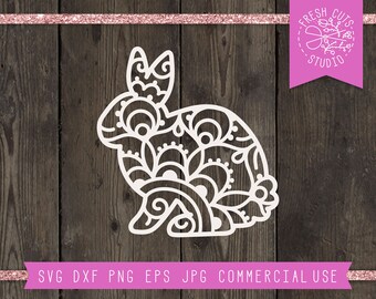 Bunny Rabbit SVG, Cut File, Rabbit Mandala SVG, Easter Svg, Files for ...