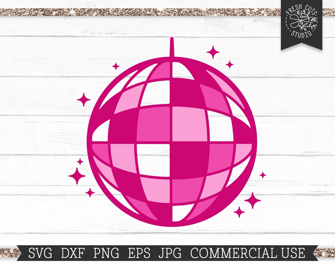 Disco Ball SVG Cut File for Cricut and Silhouette, Commercial Use ...