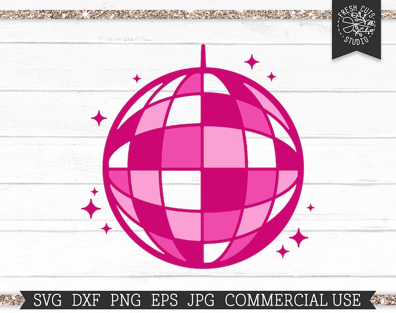 Disco Ball SVG Cut File for Cricut and Silhouette Commercial - Etsy