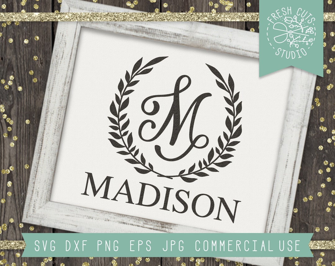 Initial SVG File Instant Download, Monogram Letters Font Svg, Fancy ...