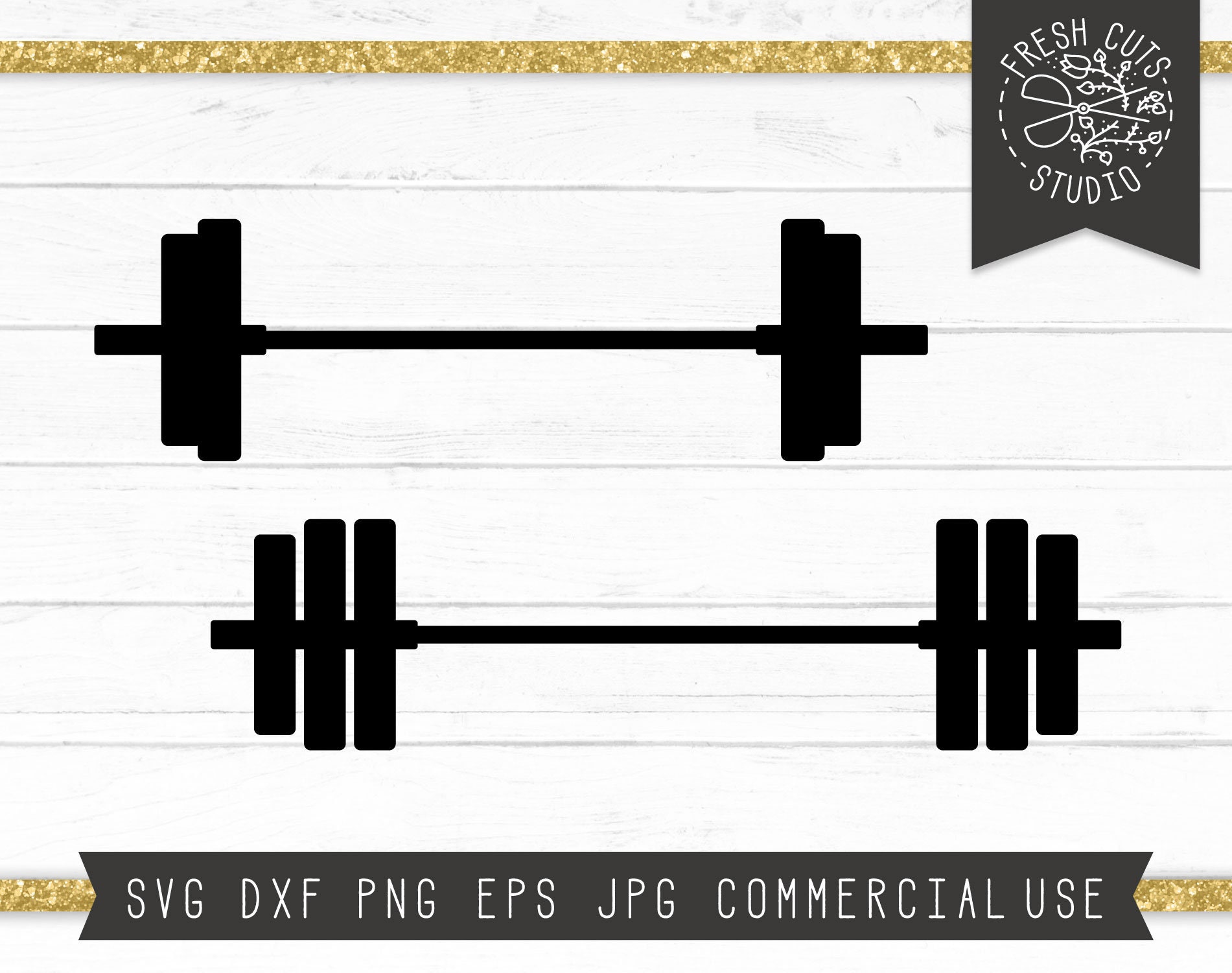 Barbell Svg Cut File for Cricut Barbell Silhouette Instant | Etsy
