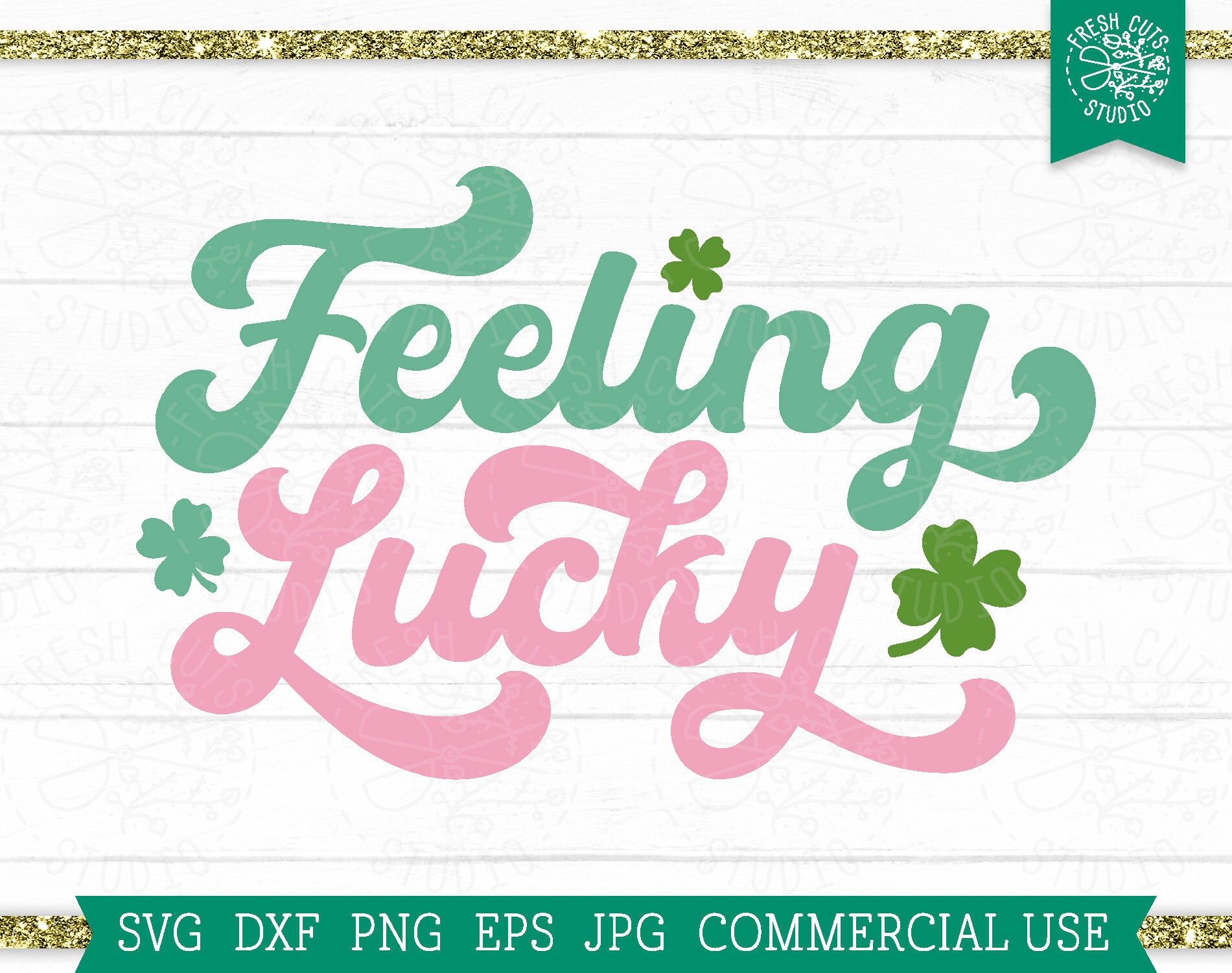 Feeling Lucky SVG Retro St Patricks Day SVG Cut File Blessed - Etsy