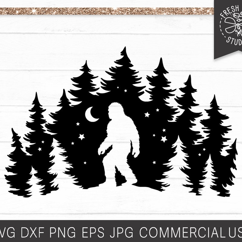 Bigfoot Trees Svg - Etsy